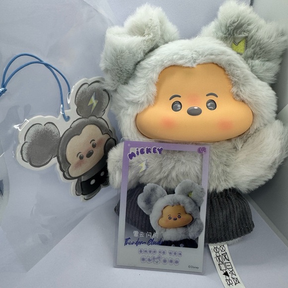 Miniso | Toys | Mickey Thunder Cloud Plush Cream And Gray | Poshmark
